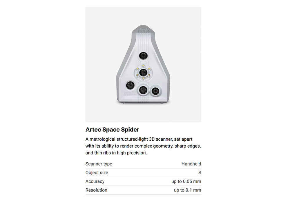 Artec Space Spider 3D Scanner (Demo Unit) – GoMeasure3D